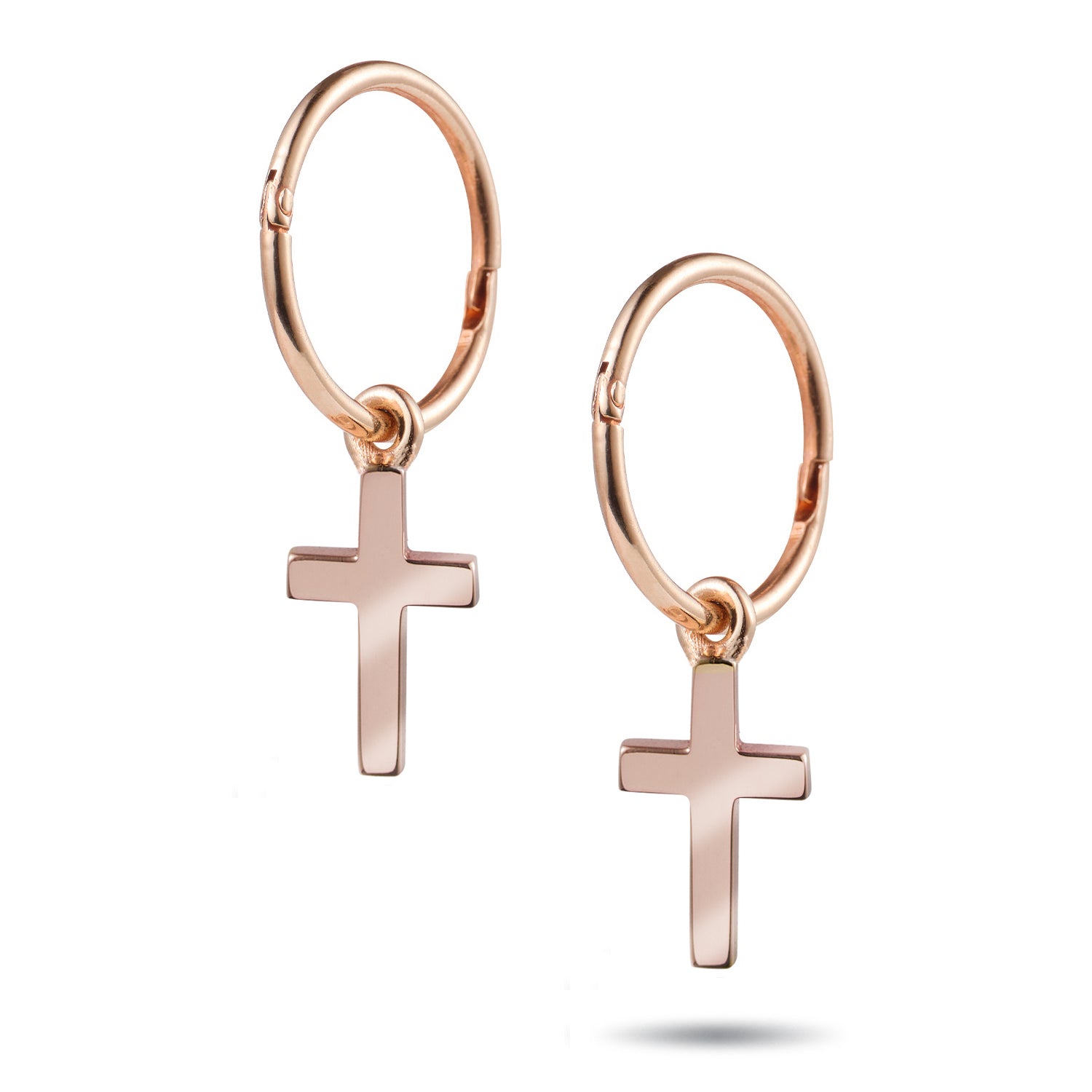 Solid Gold Sleeper Earrings | Gold Hoop Earrings by LUKE ROSE online ...