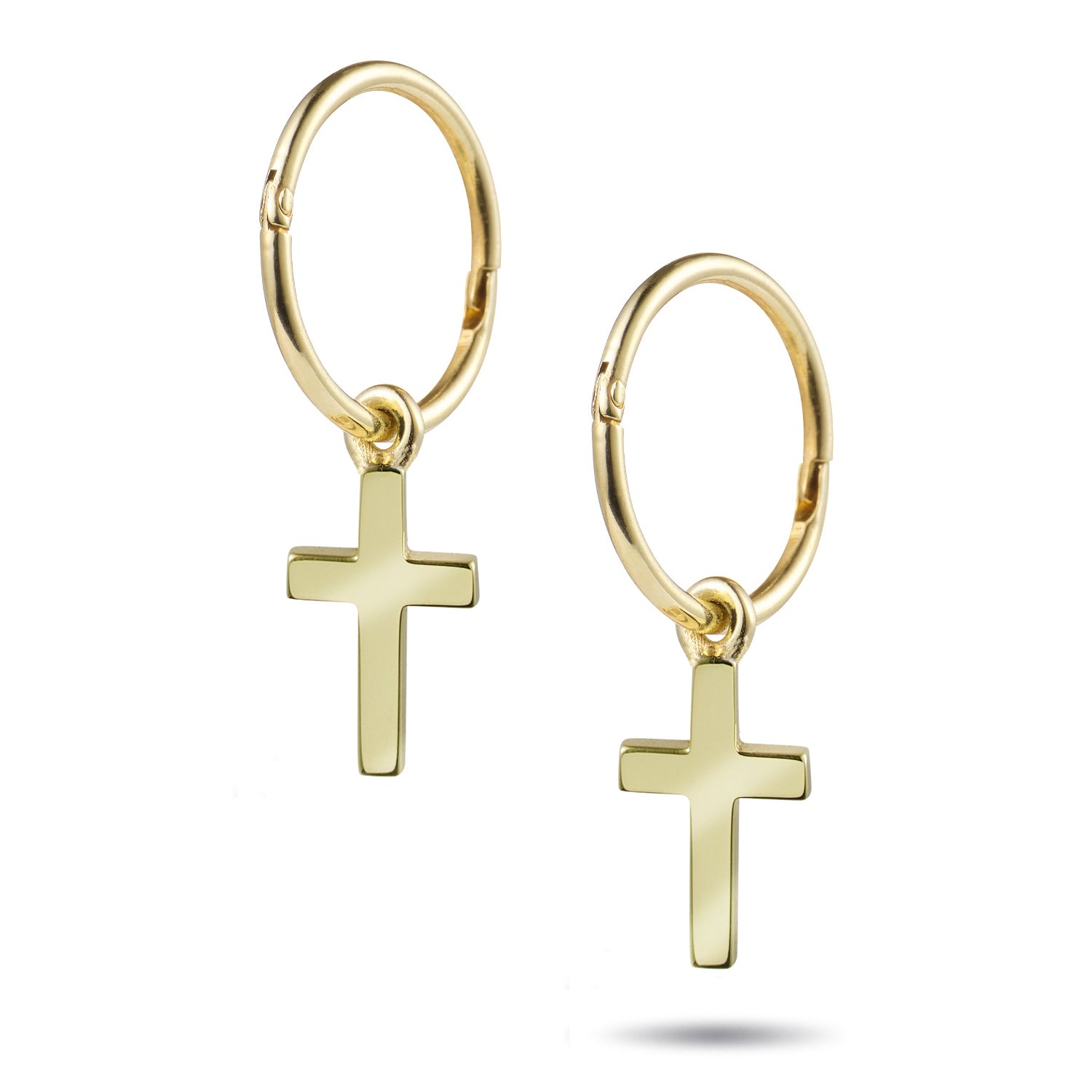 Solid Gold Sleeper Earrings | Gold Hoop Earrings by LUKE ROSE online ...