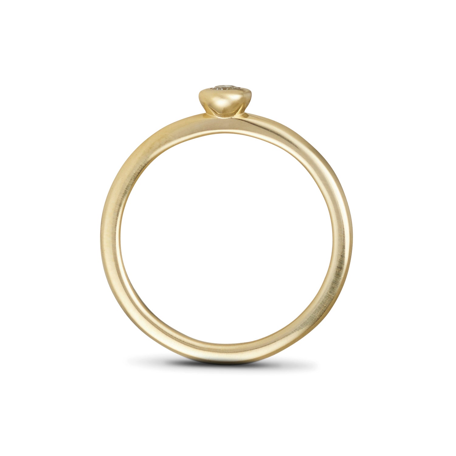 Designer Stack Ring in Solid Yellow Gold | Luke Rose Sliding Diamonds ...