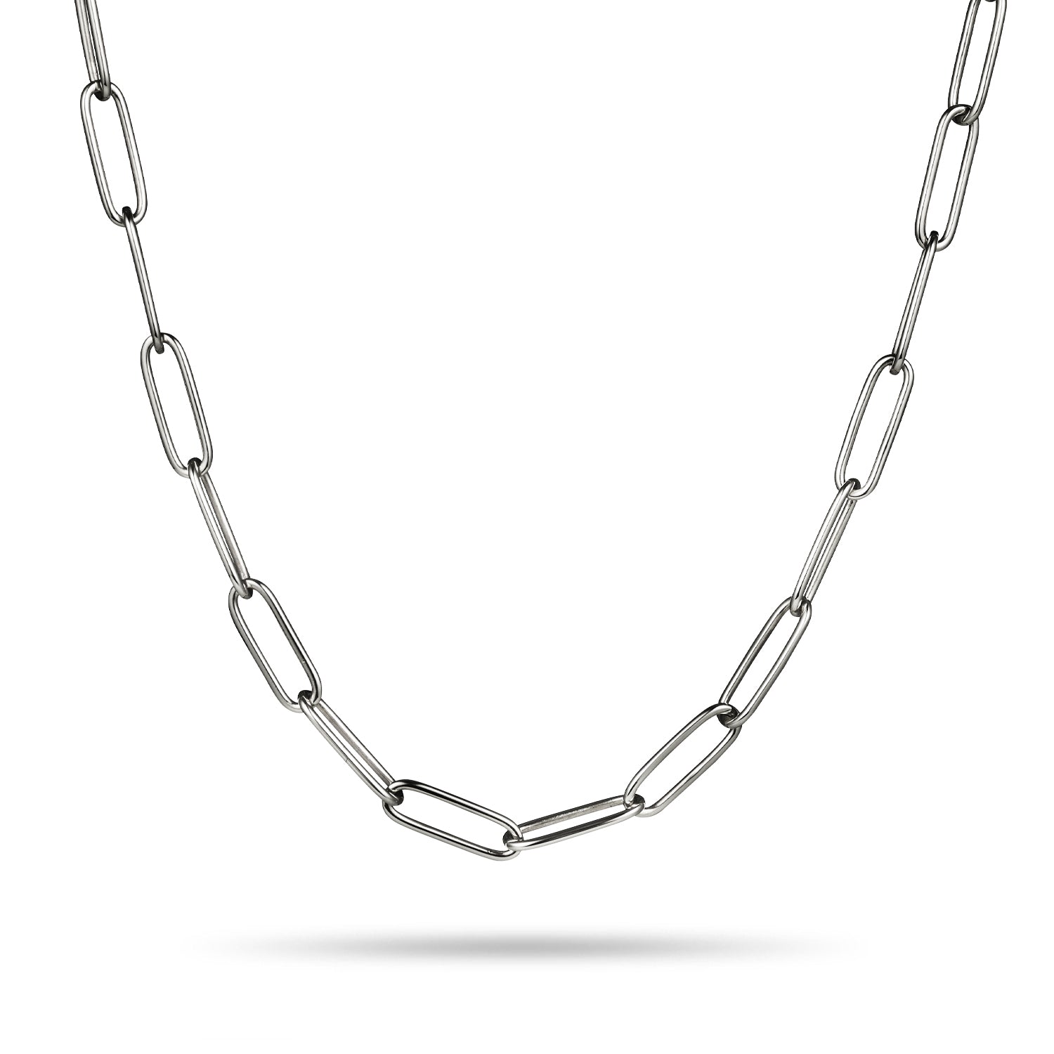 Platinum Paperclip Chain handmade in Sydney | LUKE ROSE | Online store ...