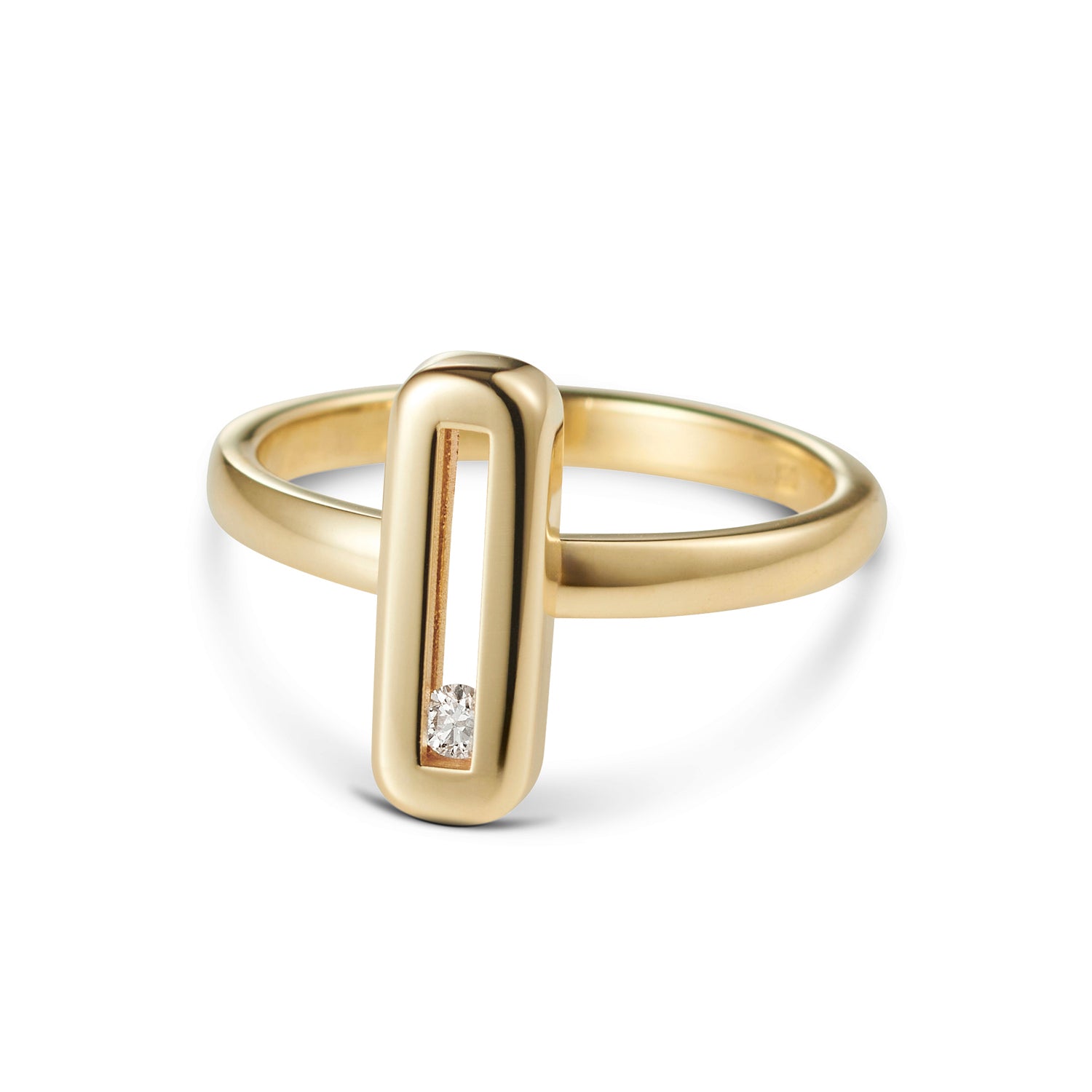 Unique Diamond Stack Ring Solid Yellow Gold | Luke Rose Sliding ...