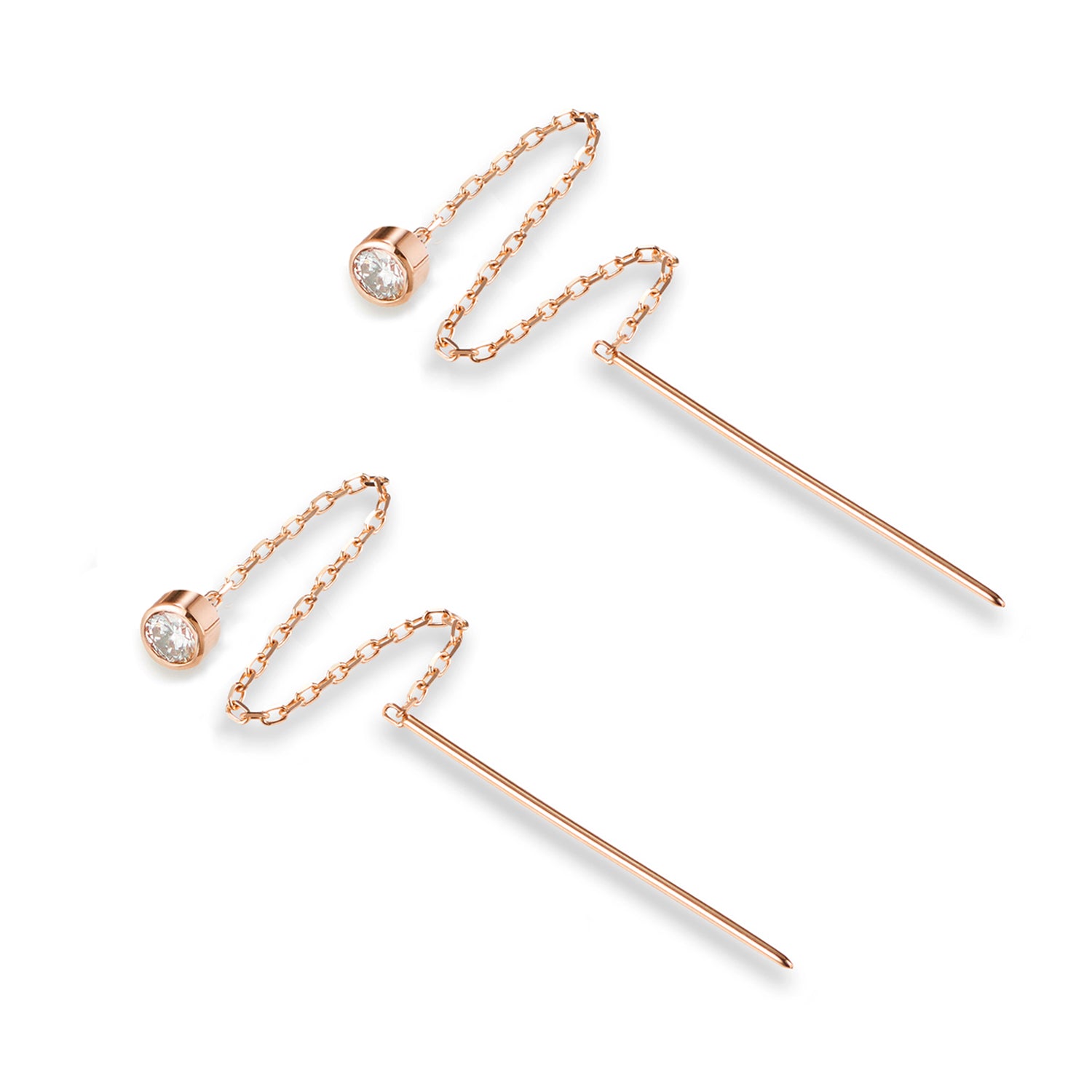 Diamond Stud Thread Earring | LUKE ROSE | Shop Gold and Diamonds Online ...