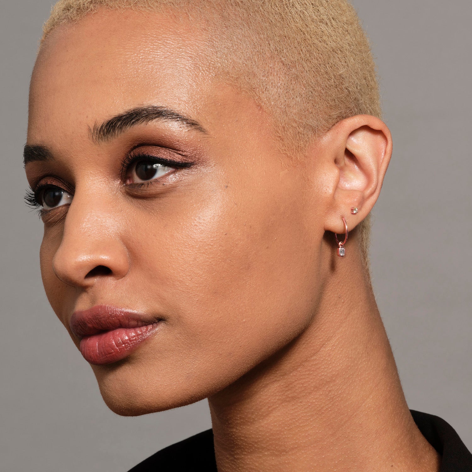 Solid Gold Sleeper Earrings | Gold Hoop Earrings by LUKE ROSE online ...