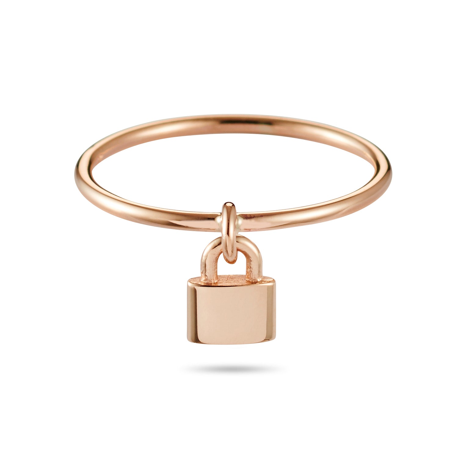 LUKE ROSE | Padlock Ring in Rose Gold | Rose Gold Jewellery Online ...