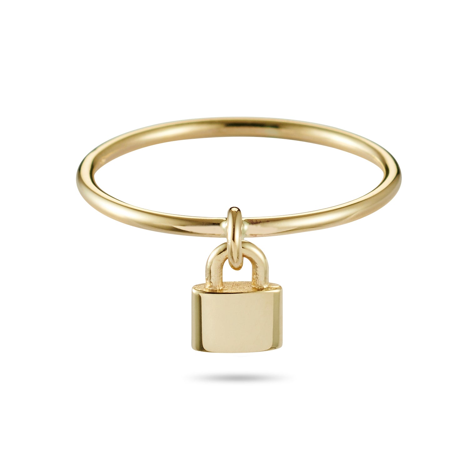 LUKE ROSE | Padlock Ring in Yellow Gold | Gold Jewellery Online – Luke ...