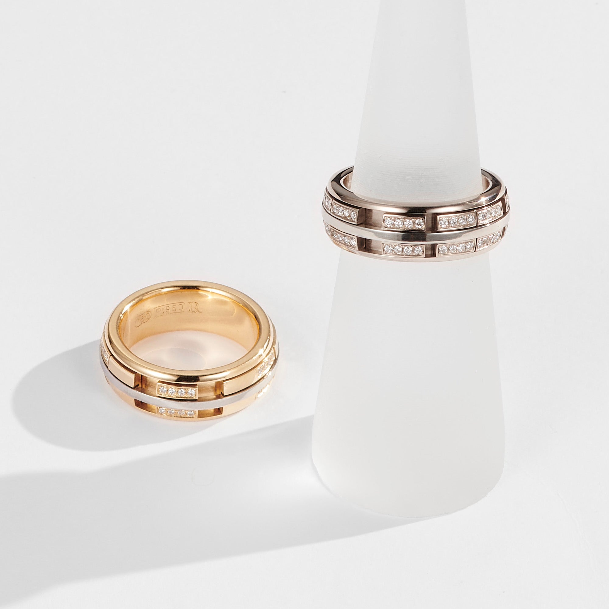 LUKE ROSE | Diamond Set REVOLVER Ring | Unique Diamond Spinning Rings ...