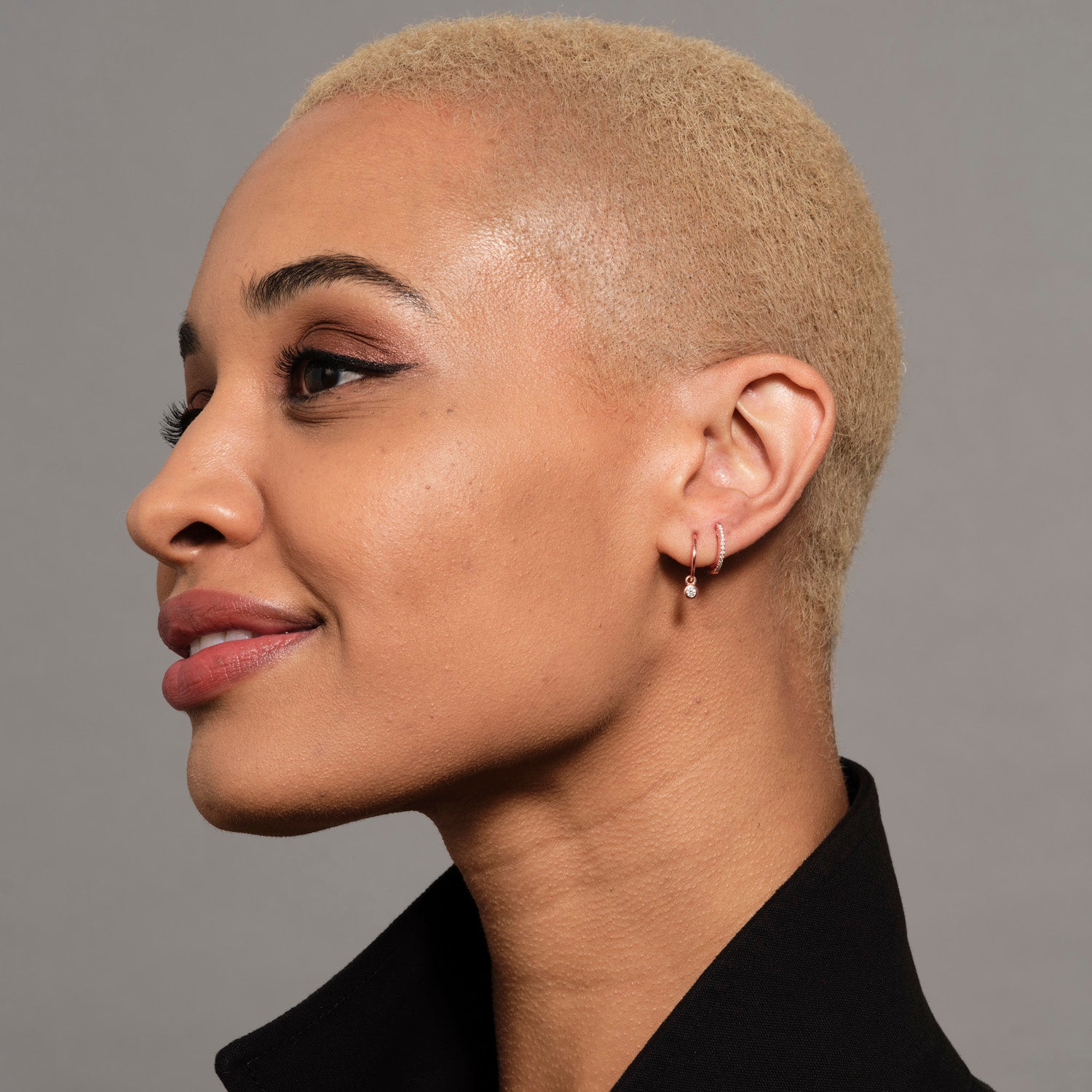 Solid Gold Sleeper Earrings | Gold Hoop Earrings by LUKE ROSE online ...