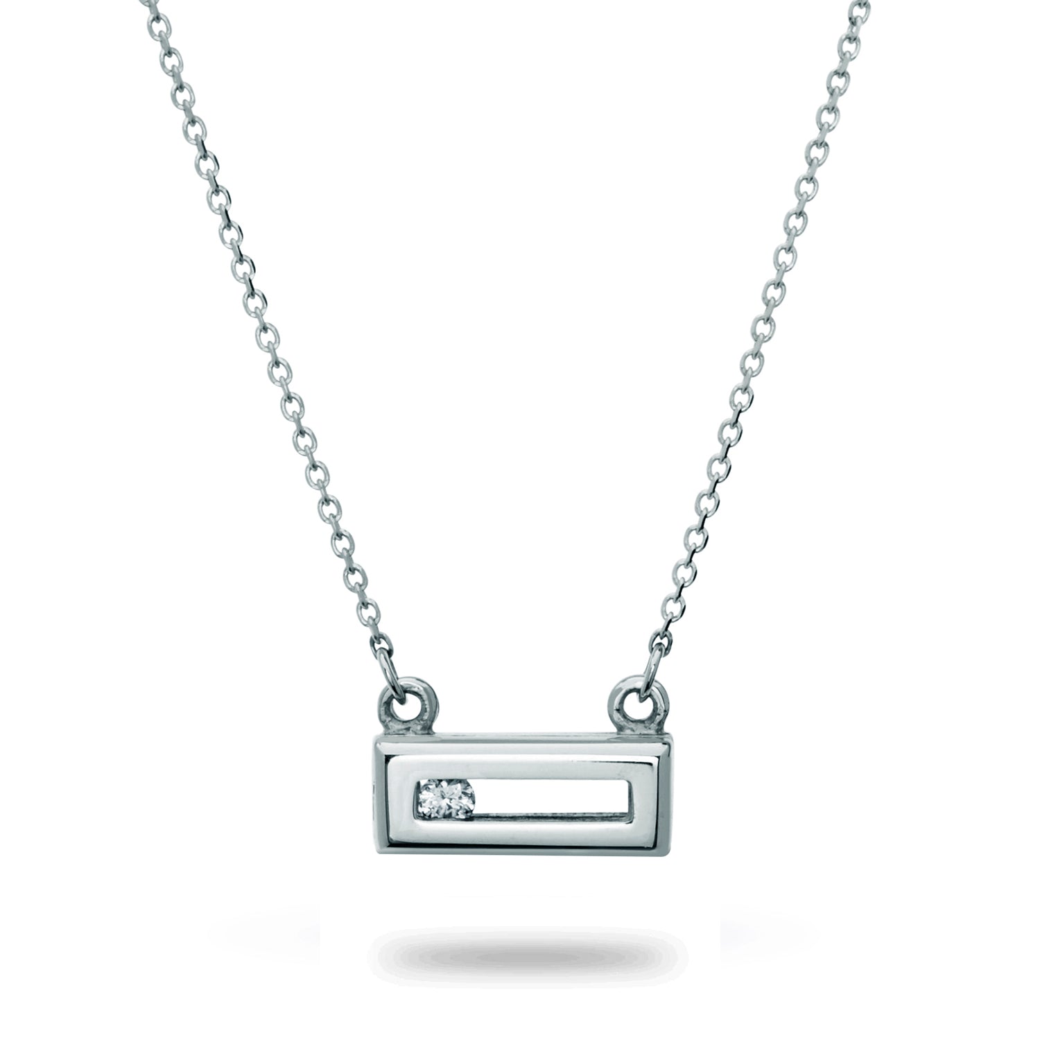 Sliding Diamond Necklace in Solid Rose Gold | Online Jewellery Shop ...